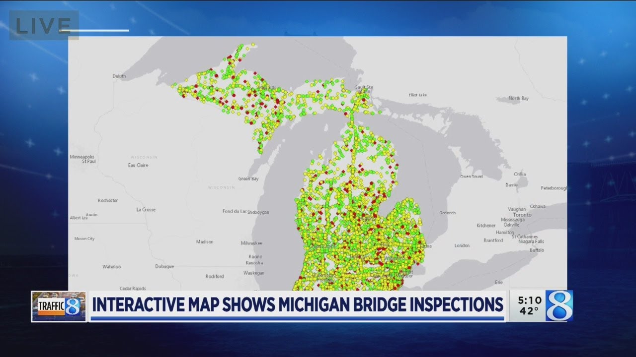 Interactive map shows Michigan's best, worst bridges