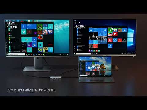 USB C Docking Station Dual Monitor for Dell HP