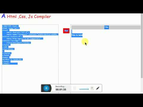 A HTML , JS , Css Compiler Made with php and Javascript | | Source code Description