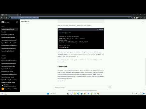 python define array size