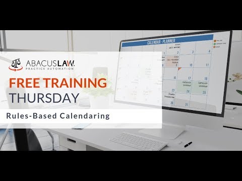 AbacusLaw Rules based Calendaring