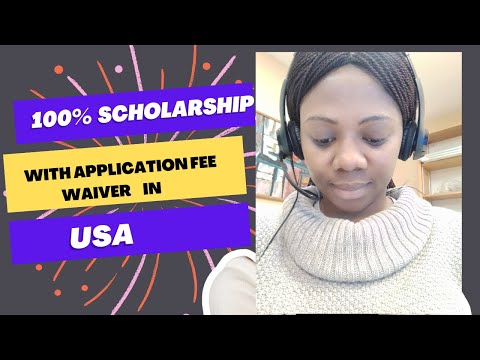 100%scholarship with application fee waiver in USA