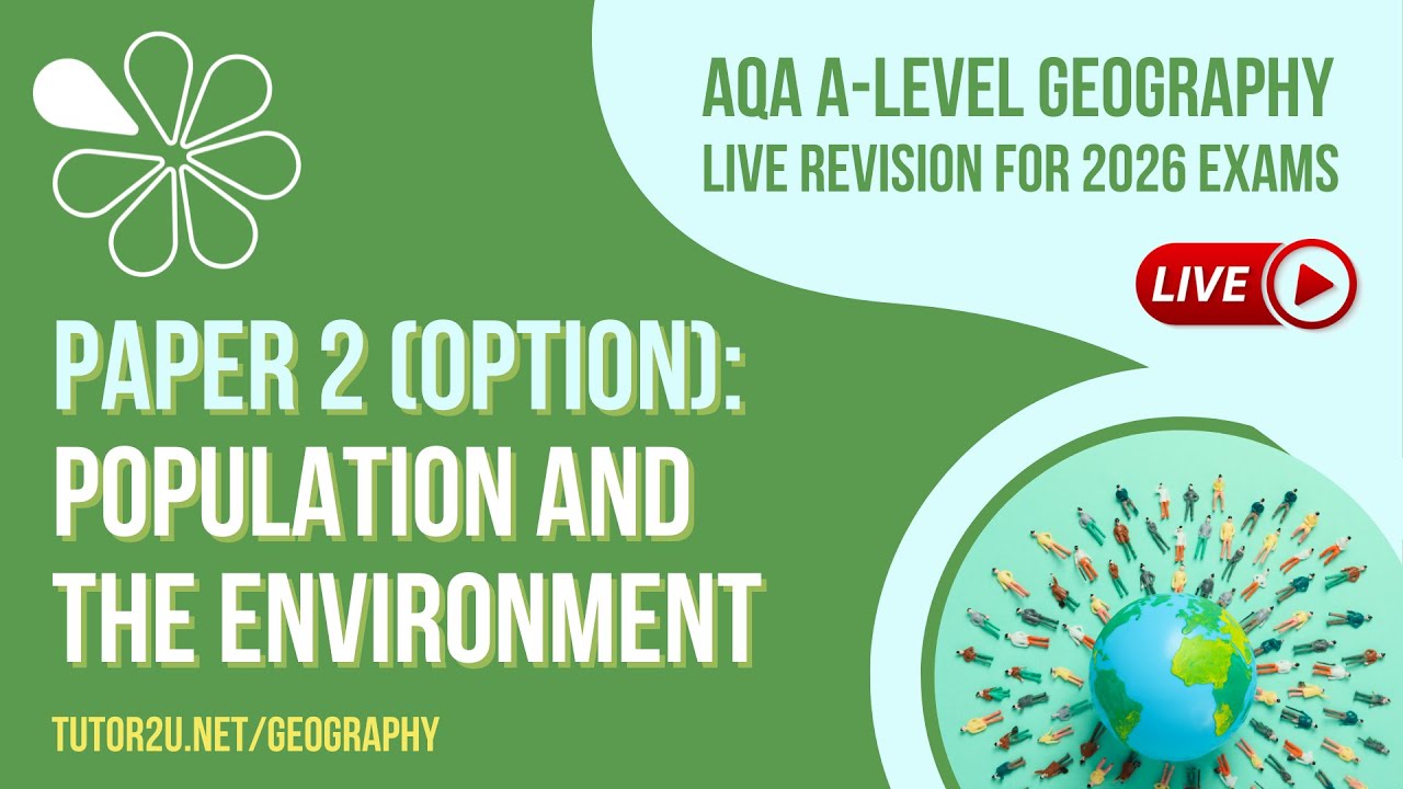 AQA A-Level Geography Live Revision for 2026 | Population and the Environment (Paper 2 Option)