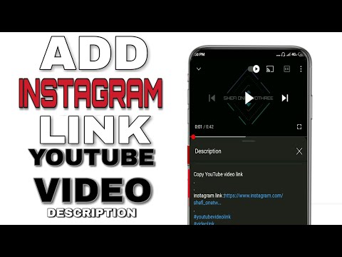 How to add instagram link on YouTube video description | 2021