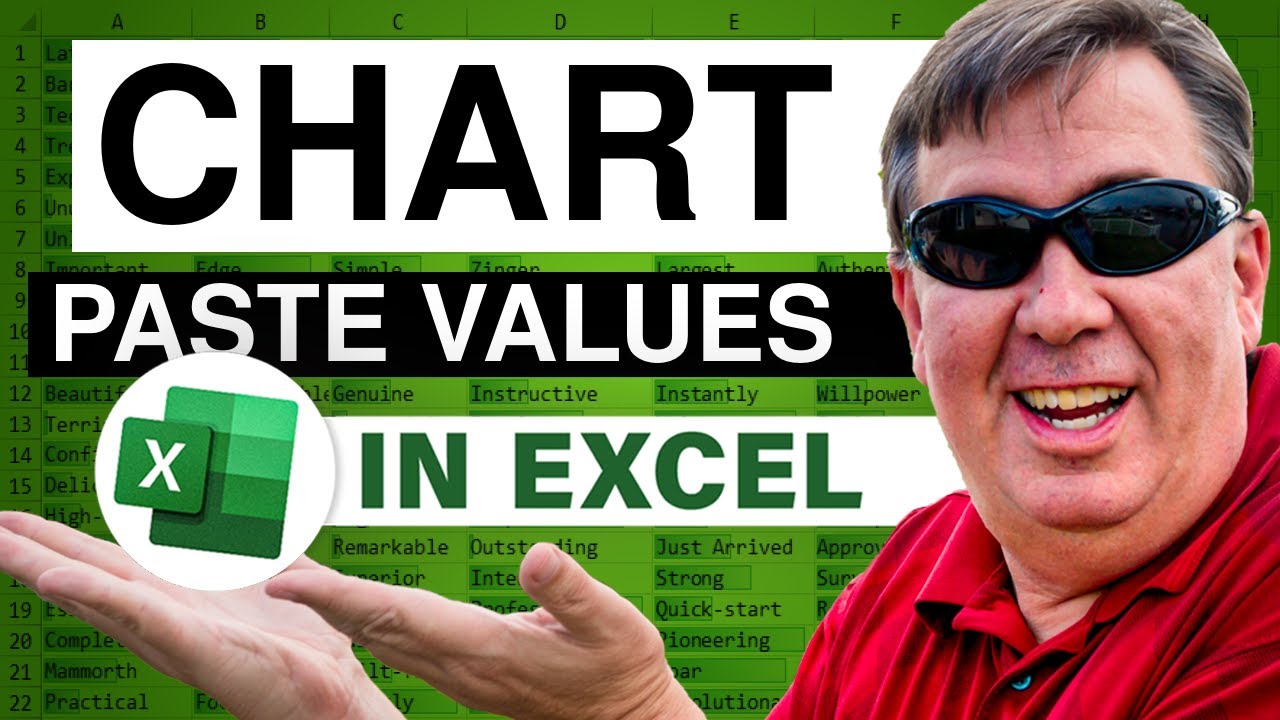 Excel - Paste Values for Chart - Episode 1196
