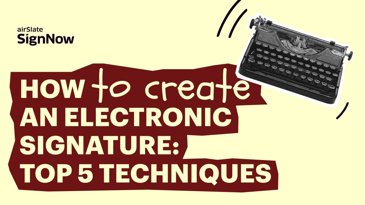 Electronic Signature Techniques Made Simple