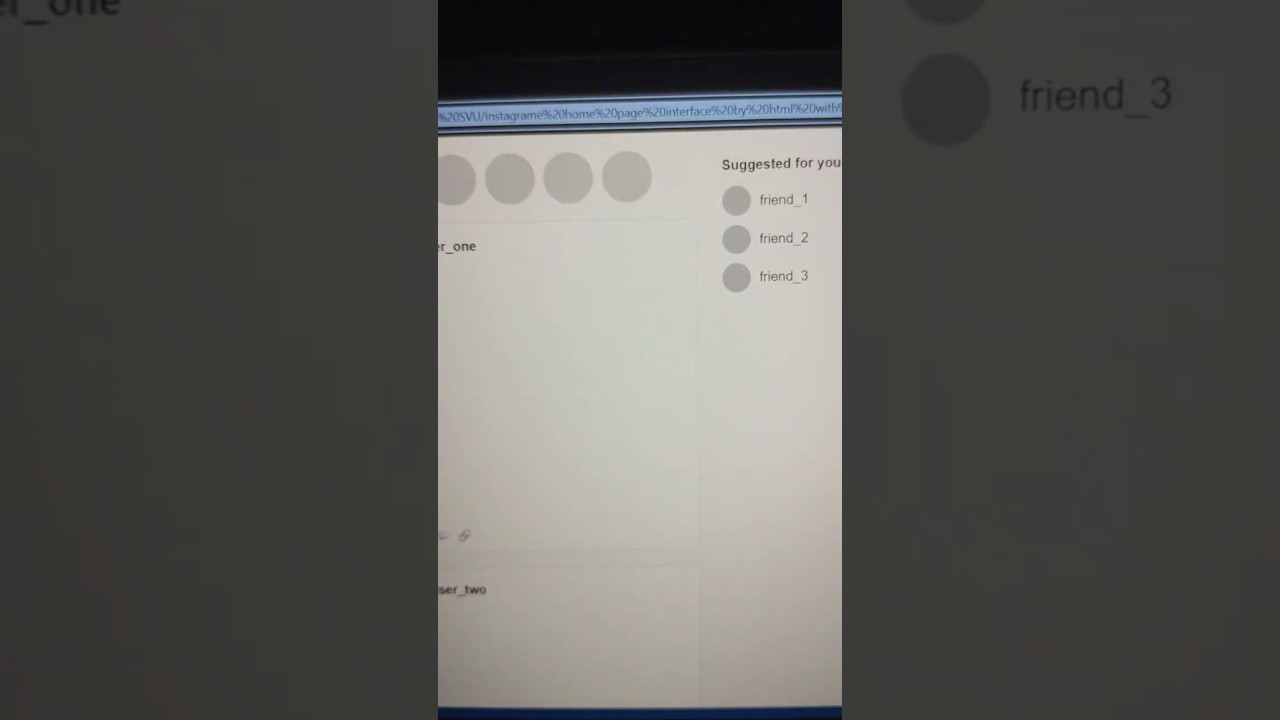 Instagram Home Page Interface Using HTML & CSS | Clone Instagram UI Design Step by Step