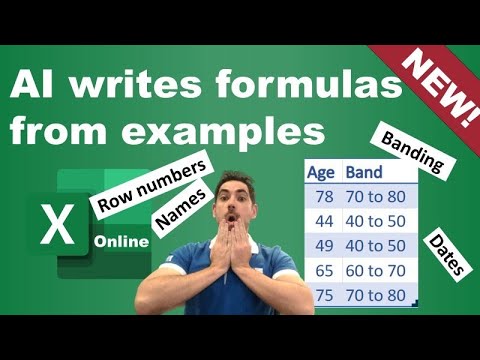 AI turns Excel examples into formulas (Excel Online)