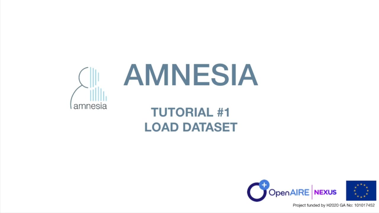 Amnesia Anonymization Tool tutorial: Load Dataset