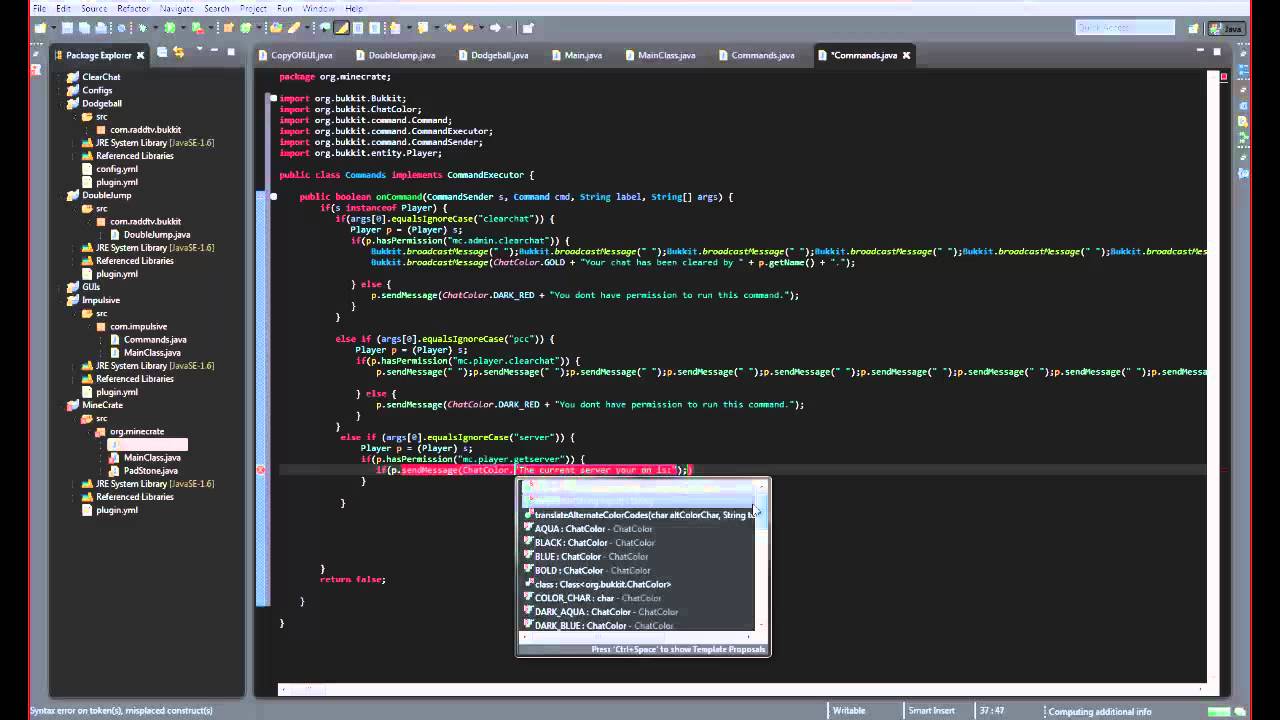 Bukkit Speed Coding #1 - Basic Commands