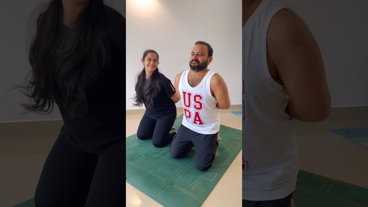 🌿 Try this Mobility Challenge with your Partner 🌿 #devikaanambiaar #vijaymaadhhav #shorts #short