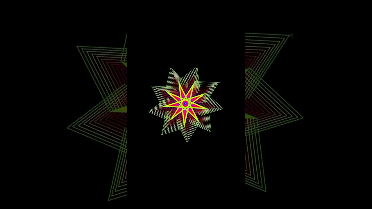 Amazing Star Spiral ⭐  Graphics Design 🔥  using Python turtle 🐢  #593 #coding #programming #python