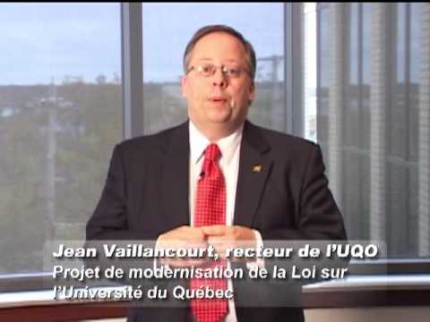 Recteur Jean Vaillancourt : Gouvernance de l'Université du Québec
