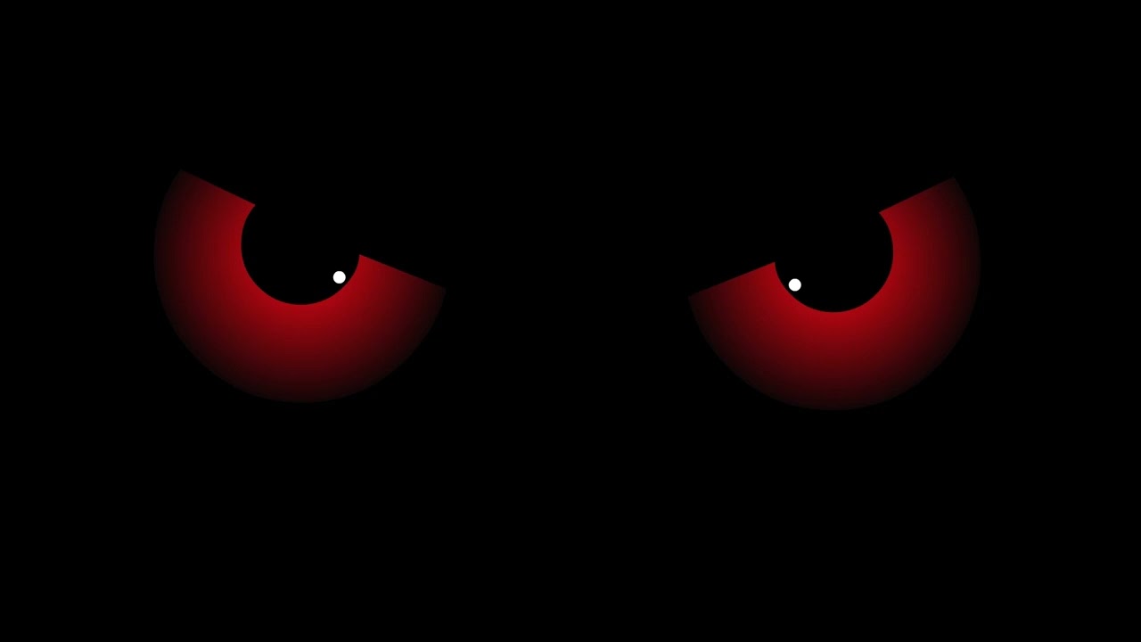 Halloween VJ Loop - Creepy Animated Blinking Eyes in Dark