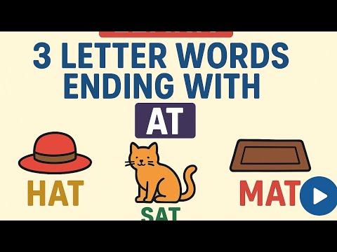 Three letter words ending with 'at'.