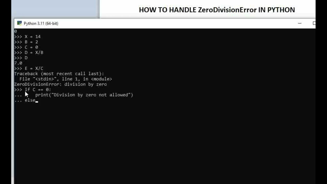 #how to handle ZeroDivisionError in #python #pythonprogramming  #