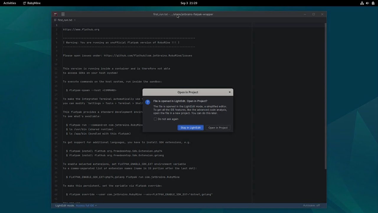 How to install RubyMine on Debian 12