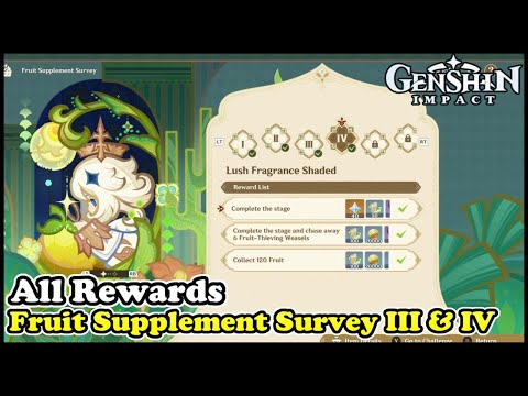 Fruit Supplement Survey III & IV All Rewards | Genshin Impact (Battle of Imagined Arrays Event)