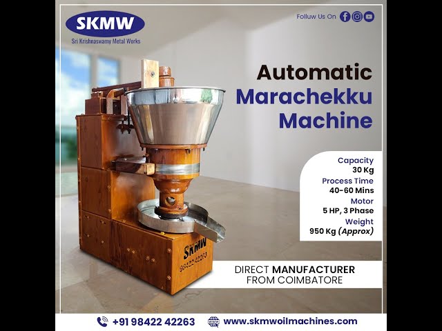 Marachekku Oil Extraction Machine - Semi Automatic Marachekku Oil ...