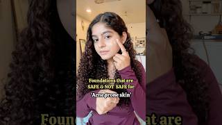 Foundations that are acne safe & Non acne safe #acnesafemakeup #acneproneskin