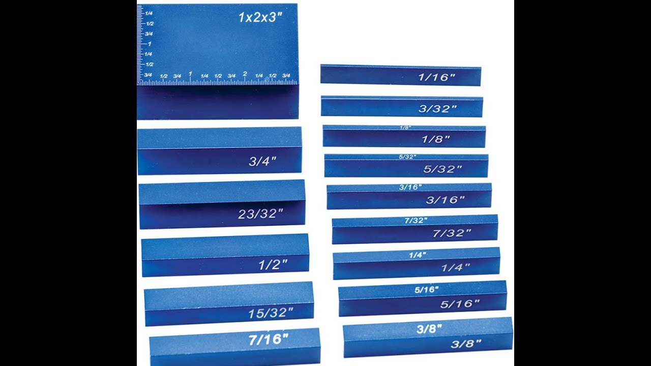 The MLCS Woodworking Precision Setup Blocks 15 Pc Set
