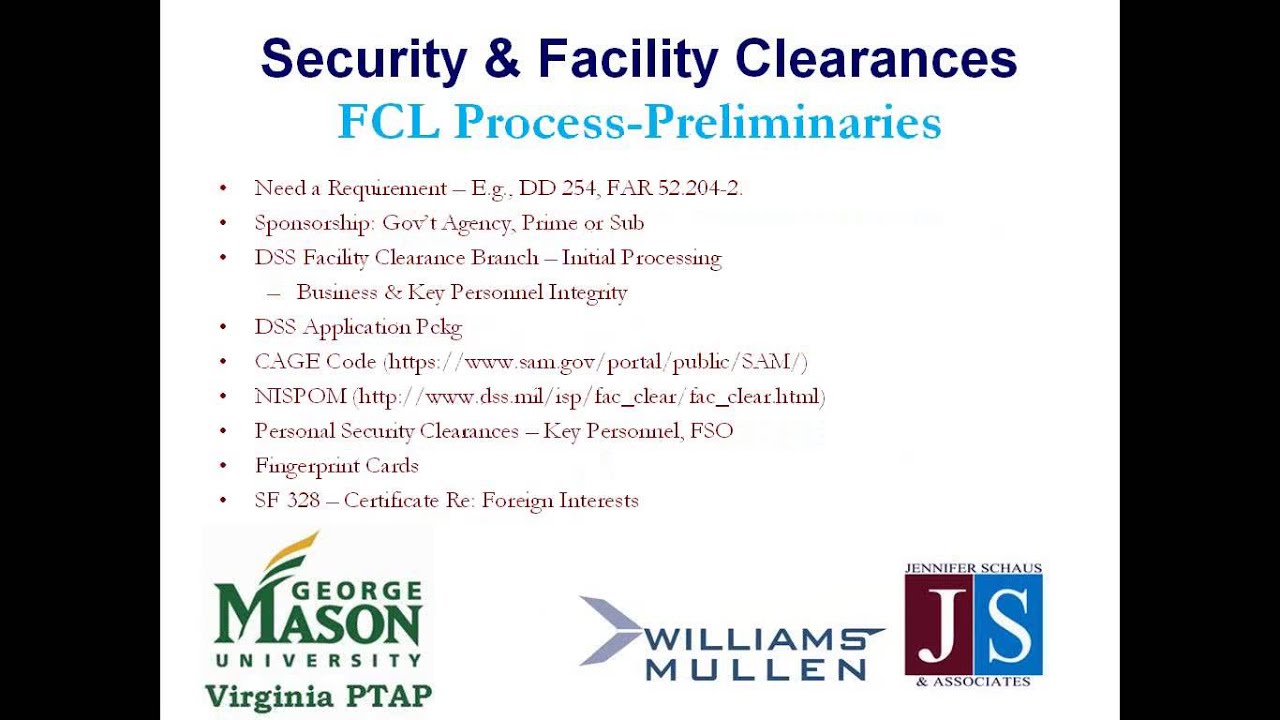 Security & Facilies Clearances Fundamentals
