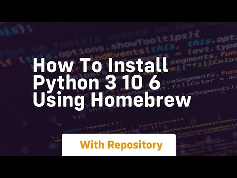 how to install python 3 10 6 using homebrew