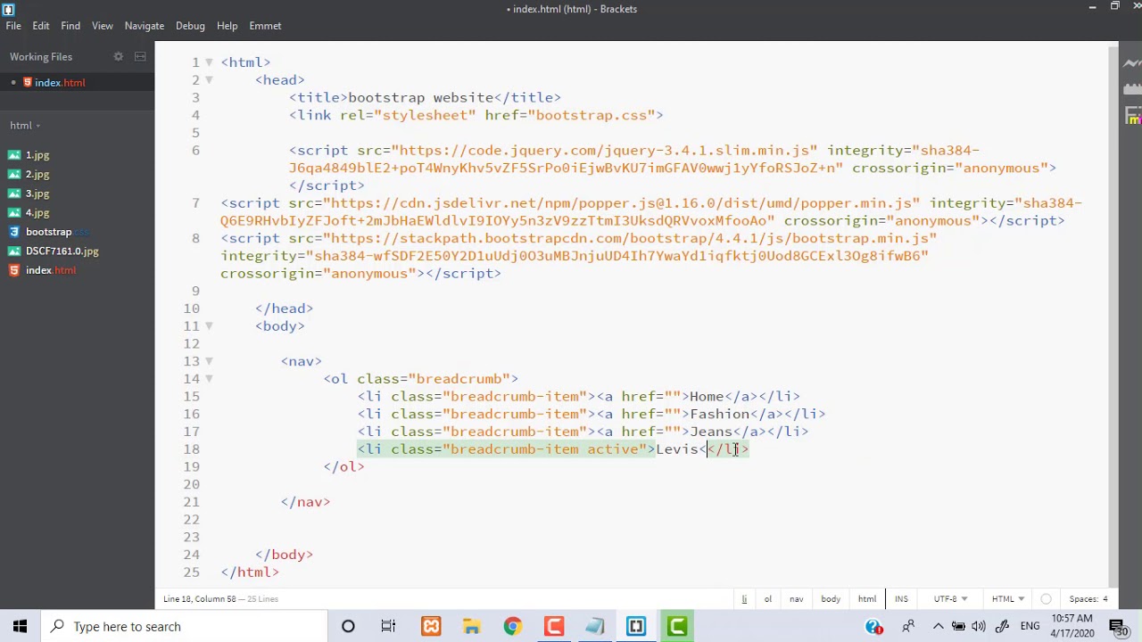 Bootstrap 4 4 Breadcrumb