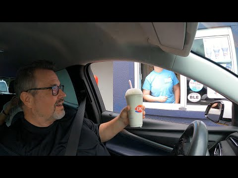 Oreo Blizzard, Banana Shake & Ice Cream Cone, Dairy Queen Drive-Thru, Flagstaff, Arizona, Jul 23 GFH