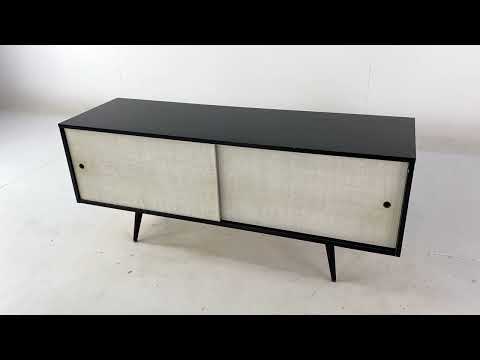 Paul McCobb for Planner Group Mid Century Black Lacquer Credenza