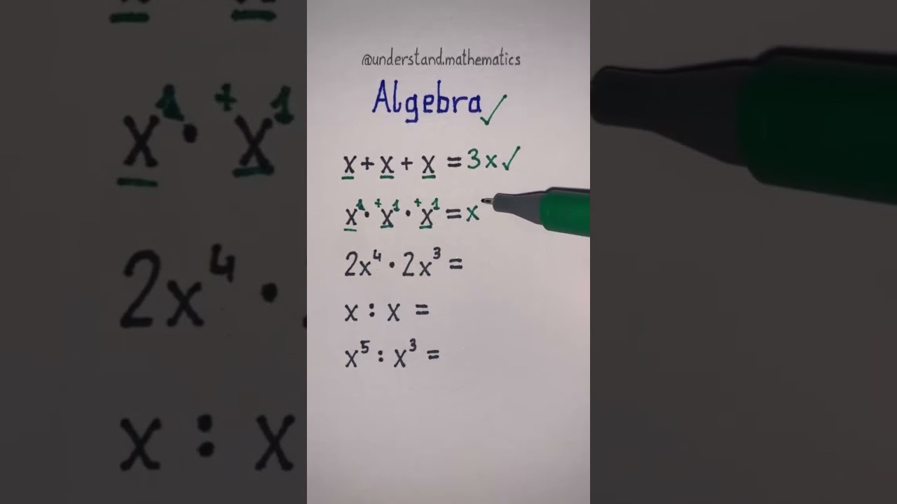 Basic Algebra📚💡  #maths #mathematics #study #knowledge #school #tidal