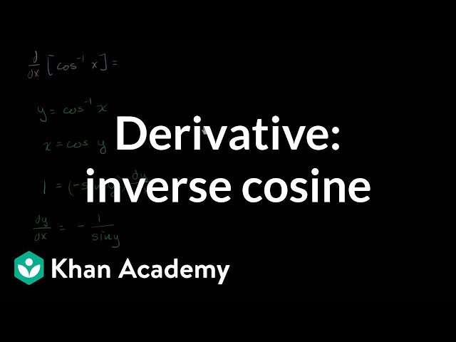 Understanding the Derivative of Inverse Cosine: A Step-by-Step Guide | Galaxy.ai