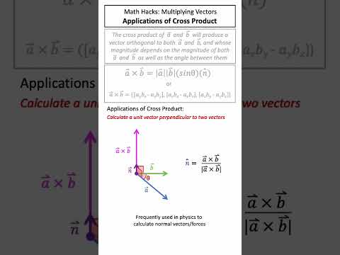 Math Hacks: Vectors - Applications of Cross Product