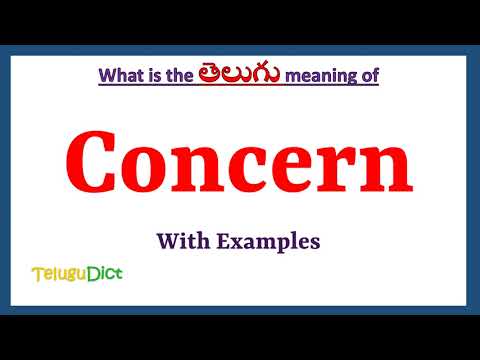 Concern Meaning in Telugu | Concern in Telugu | Concern in Telugu Dictionary |
