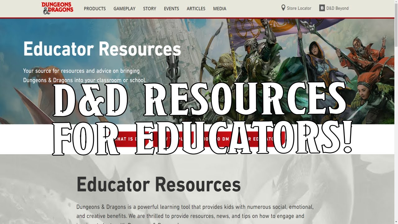 D&D Resources For Educators! | Nerd Immersion