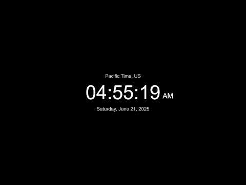 🔴 LIVE | Clock / Current time in Pacific, US / what time is it now
