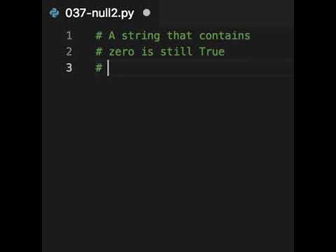 In Python, a string that contain literal zero is still a True value.