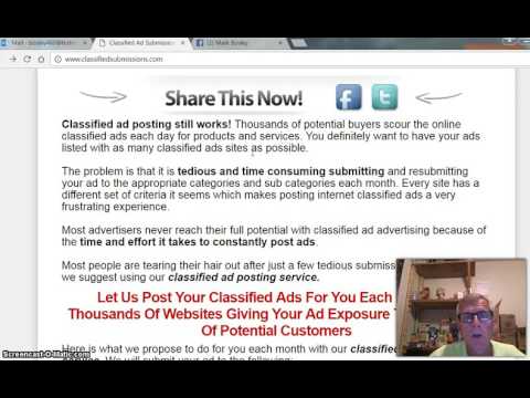 What is Classified Advertising Submissions Service with mark bosley