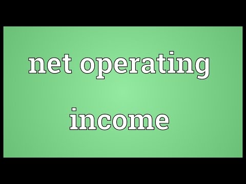 Net operating income Meaning