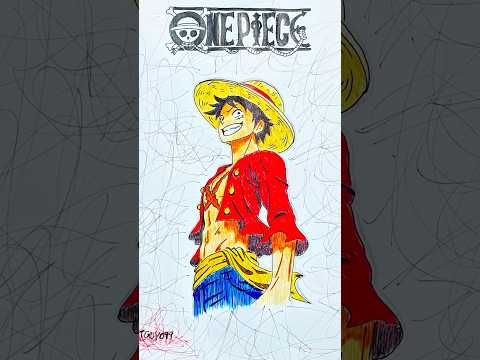 Drawing ✨ MONKEY D LUFFY ✨ easy art #shorts #drawing #art