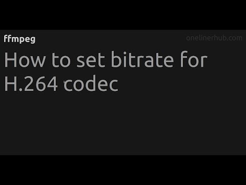 How to set bitrate for H.264 codec #ffmpeg