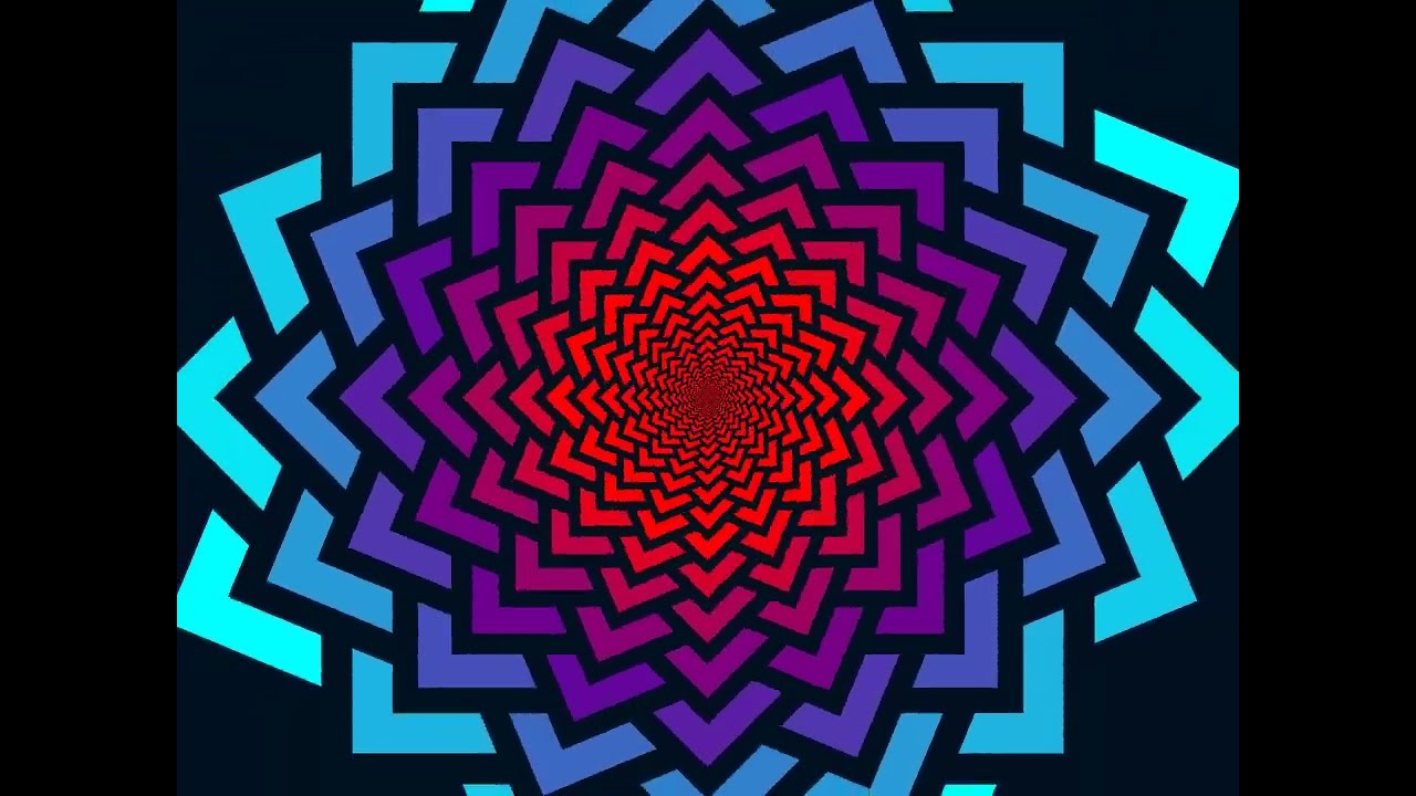 Overlapping Rotating Squares Effect by Processing