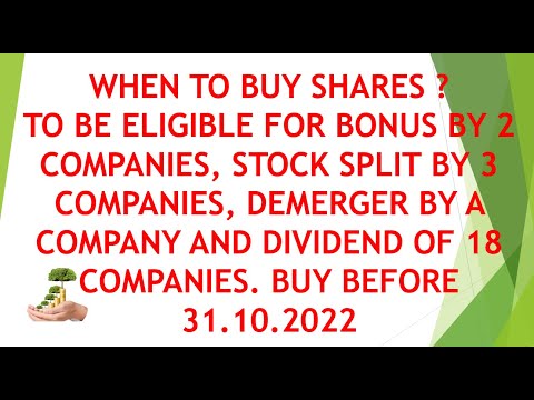 Bonus Dividend Rights Buyback Demerger 23 10 2022