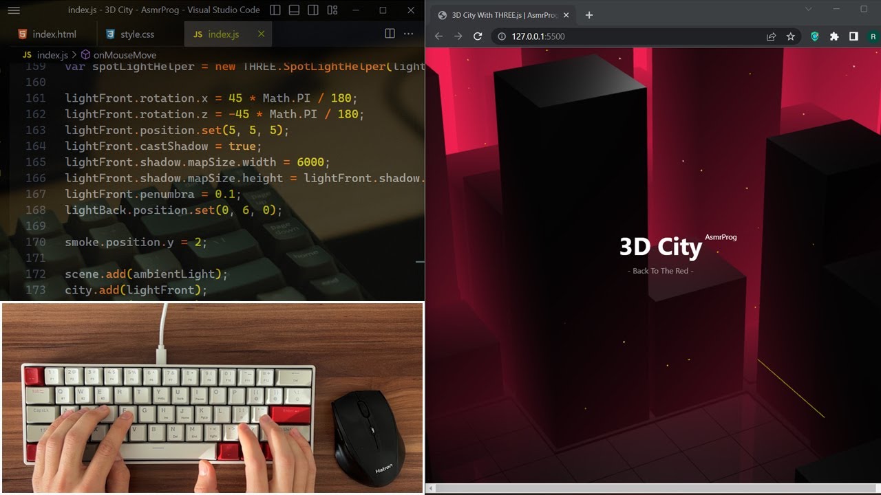 ASMR Programming - 3D City Coding - No Talking
