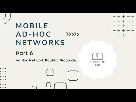 Ad Hoc Network Routing Protocols || Part 6 Mobile Ad-hoc Networks