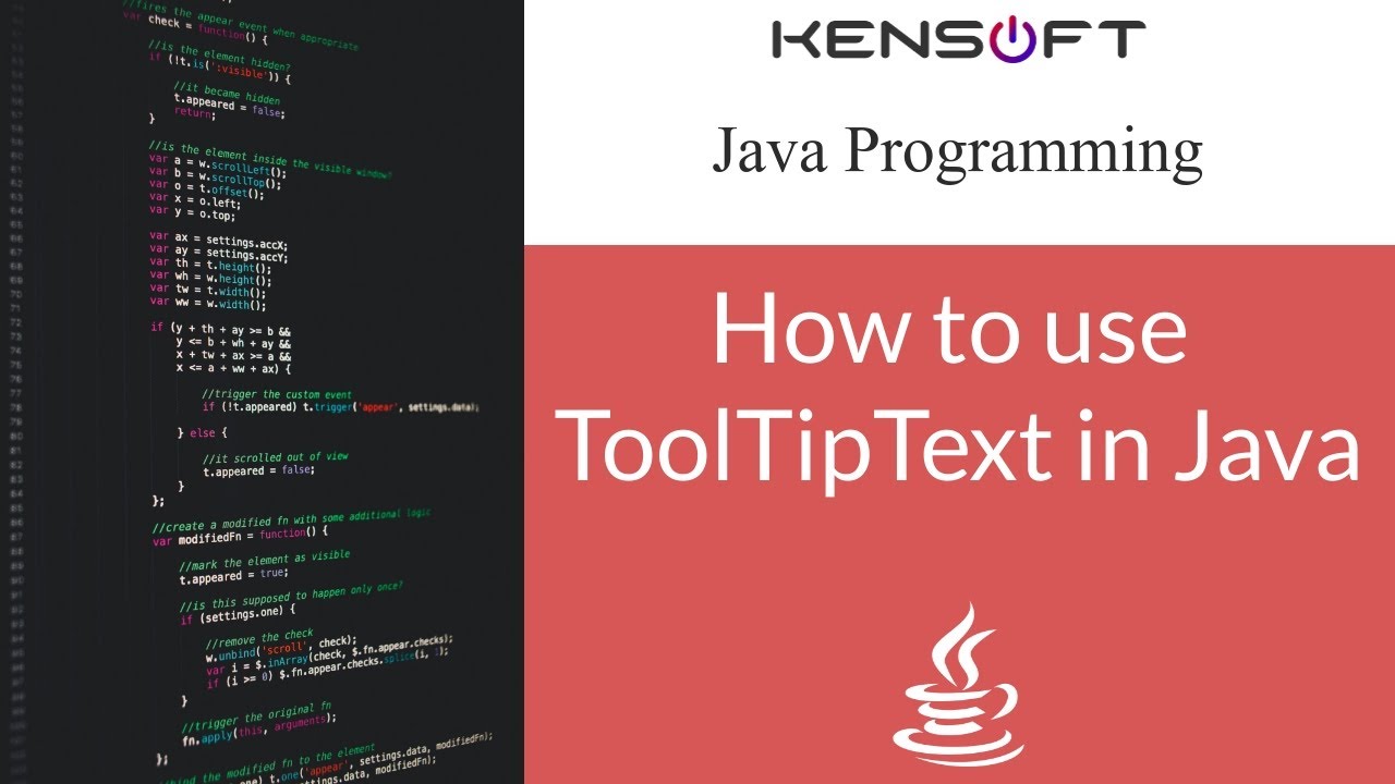 Java Tutorial: How to use Tooltip in Java