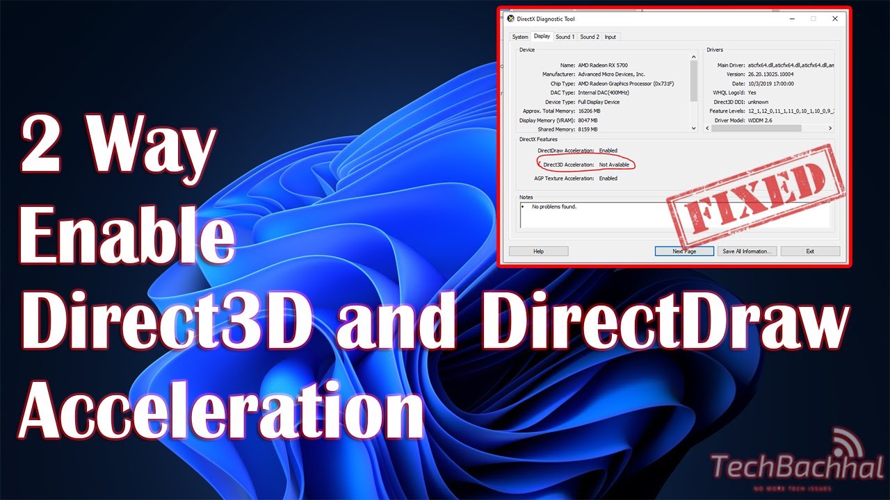 Enable Direct3D and DirectDraw Acceleration [Guide]