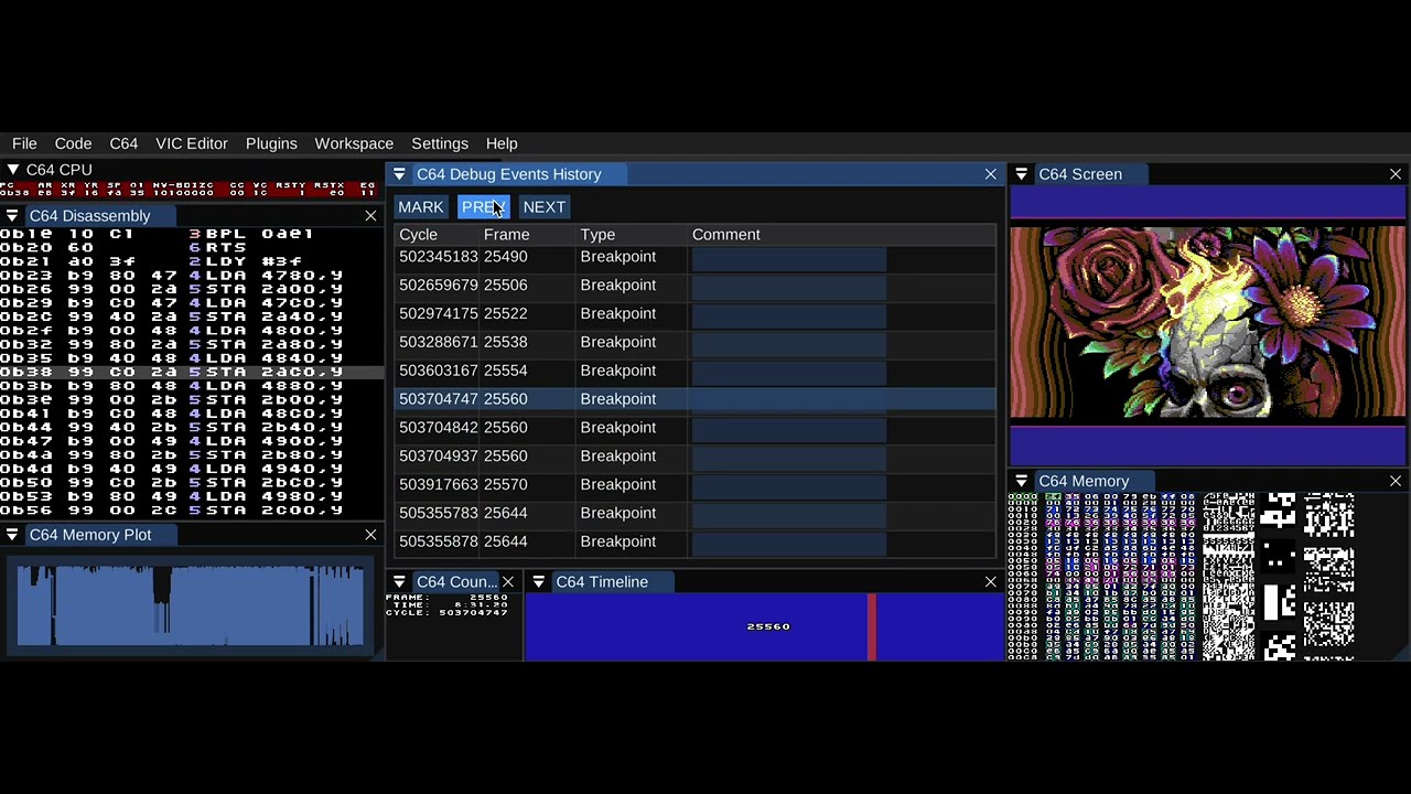 Retro Debugger: Debug Events History (early POC/WIP)