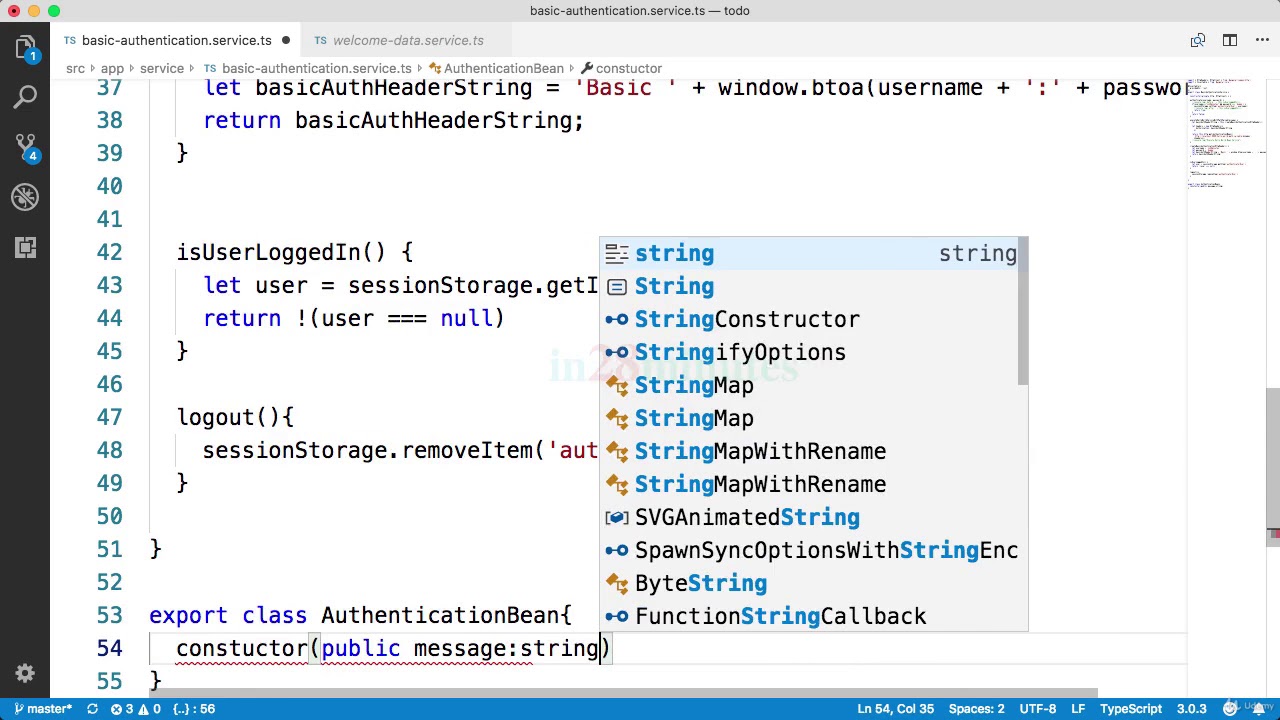 080 Step 79   Create Angular Basic Authentication Service