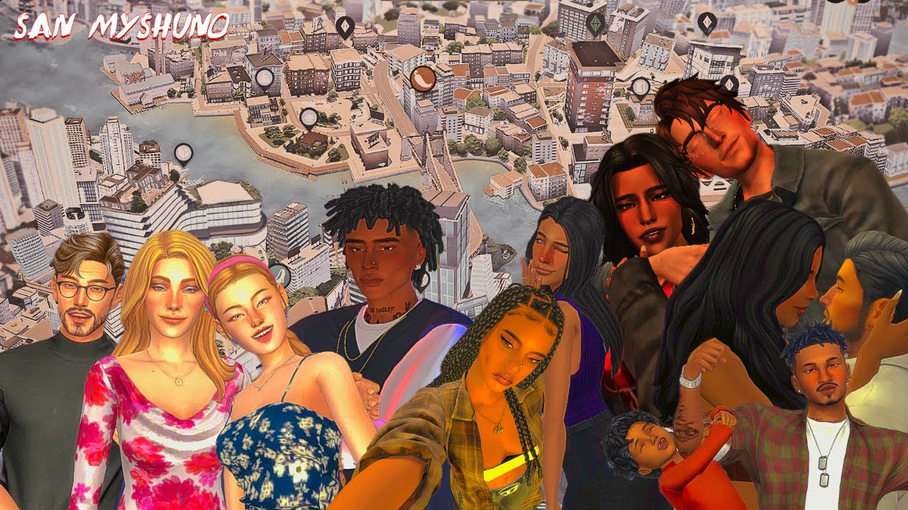 Create a sim || San Myshuno || Sims 4 🩵w a little gameplay